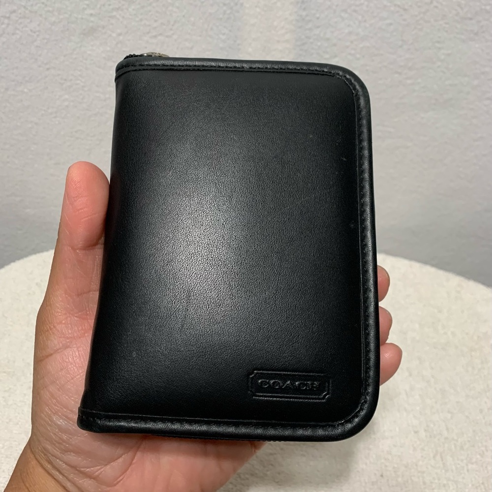 Vintage Coach Black Palm Pilot Pda Organizer Zip Case… - Gem